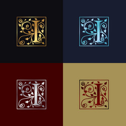 In logo monogram with emblem shape combination Vector Image