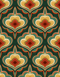 Retro of abstract concentric leaves vintage Vector Image