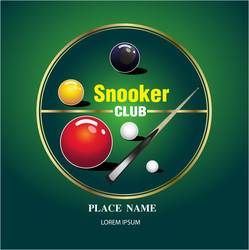 Snooker club logo Royalty Free Vector Image - VectorStock