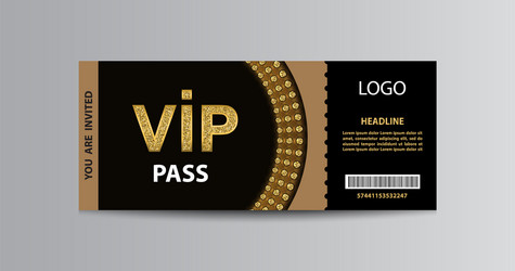 Brochure template invitation for vip party Vector Image