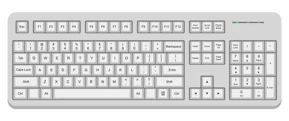 Computer keyboard Royalty Free Vector Image - VectorStock