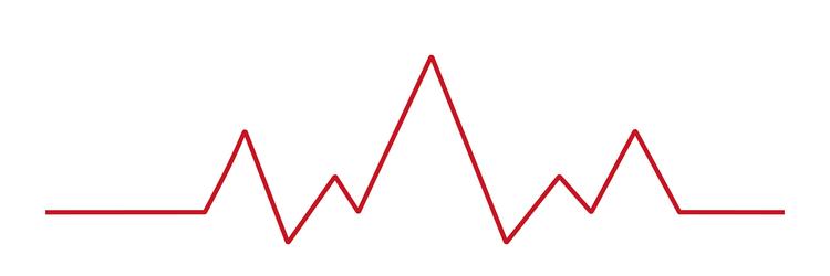 Red heartbeat pulse line Royalty Free Vector Image