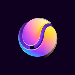 Sphere logo multicolored gradient circle Vector Image