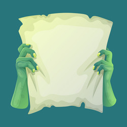 Cartoon zombie hand decaying corpse arm Royalty Free Vector