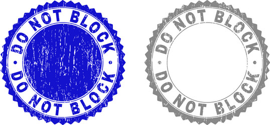 Do not block door rubber stamp Royalty Free Vector Image