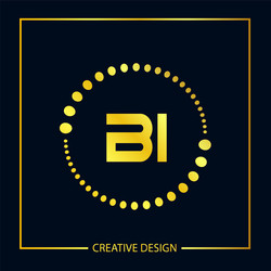 Initial letter bi logo template design Royalty Free Vector