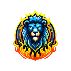 Lion team mascot logo Royalty Free Vector Image