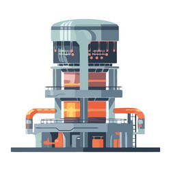 Modern factory equipment design with steel Vector Image