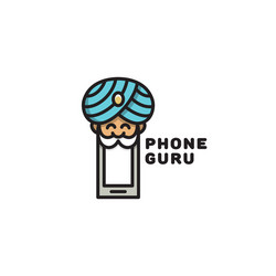 Tech guru logo Royalty Free Vector Image - VectorStock