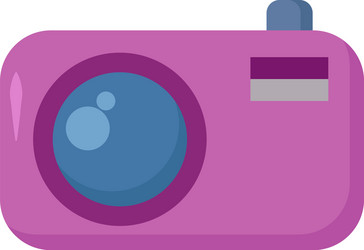 Pink movie camera on a white background Royalty Free Vector