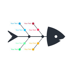 Simple fish infographic design with colorful text Vector Image
