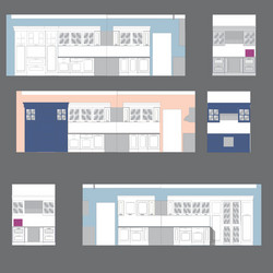 Furniture kitchen scan Royalty Free Vector Image