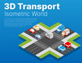 Isometric city map environmental infographic set Vector Image