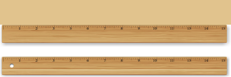 Wooden ruler Royalty Free Vector Image - VectorStock