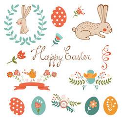 Colorful easter collection Royalty Free Vector Image