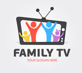 Cute children channel logo template digital tv Vector Image