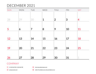 Calendar planner 2022 template-december Royalty Free Vector