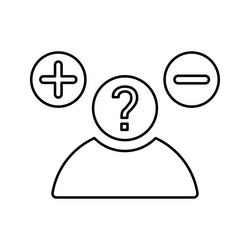 Decision making icon Royalty Free Vector Image