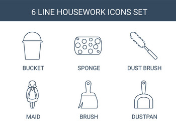 Housework icons Royalty Free Vector Image - VectorStock