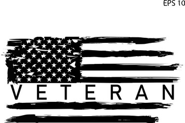 Usa flag distressed american military army Vector Image