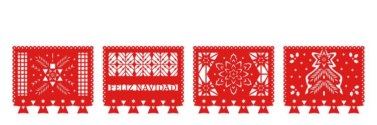 Christmas Papel Picado Vector Images (over 100)