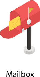 An animated design of mailbox Royalty Free Vector Image