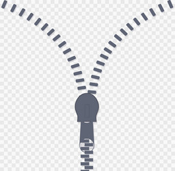 Beautiful closed and open zip detail Royalty Free Vector