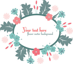 Frame design with cartoon flowers Royalty Free Vector Image