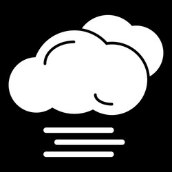 Fog icon solid logo pictograph isolated Royalty Free Vector