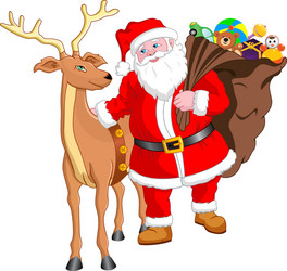 Rudolph the Reindeer with Santa Hat Royalty Free Vector