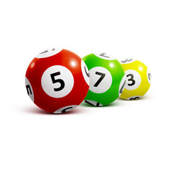 Lotto bingo grey balls with numbers Royalty Free Vector
