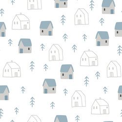 Winter seamless navy blue pattern Royalty Free Vector Image