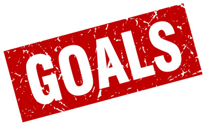 Square grunge red goals stamp Royalty Free Vector Image