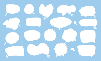 White speech bubble thinking balloon talks Vector Image