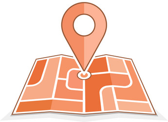 Abstract city map with pointers Royalty Free Vector Image