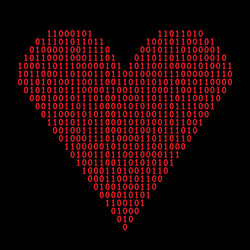 Code Heart Binary Vector Images (over 1,100)