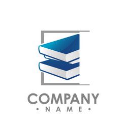 Creative book logo color school books Royalty Free Vector