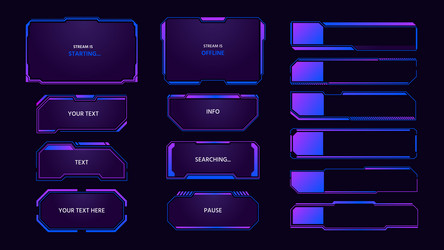Hud - futuristic user interface elements for gui Vector Image