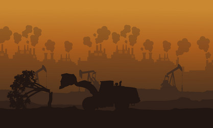 Pollution industry bad environment background Vector Image