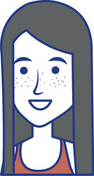 Beautiful woman waving avatar character icon Vector Image