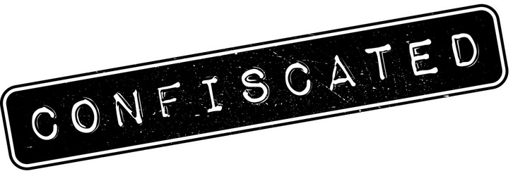 Confiscated rubber stamp Royalty Free Vector Image