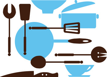 Little chef cooking Royalty Free Vector Image - VectorStock