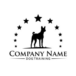 Dog training center badge templates Royalty Free Vector