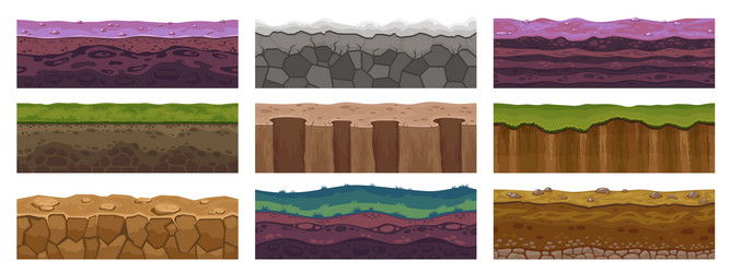 Ground level set surface landscape diagram Vector Image