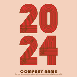 Modern 2024 background minimal abstract graphic Vector Image