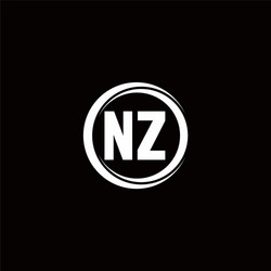 Nz logo letter initial designs template Royalty Free Vector
