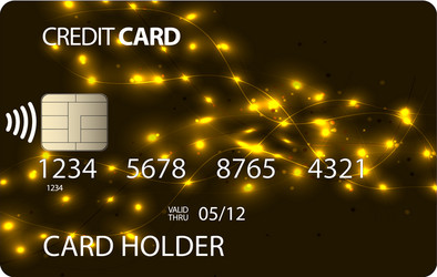 Plastic credit card with nfc chip Royalty Free Vector Image