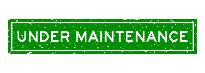 Grunge red under maintenance word square rubber Vector Image