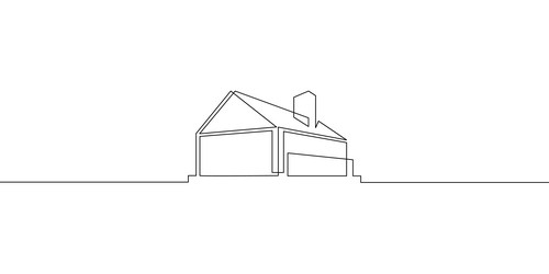 Modern minimalistic house residential building Vector Image