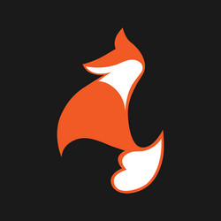 Abstract red fox symbol icon Royalty Free Vector Image